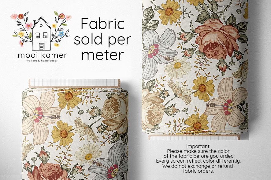 Fabric | Rose Hibiscus | Per Meter – Mooi Kamer