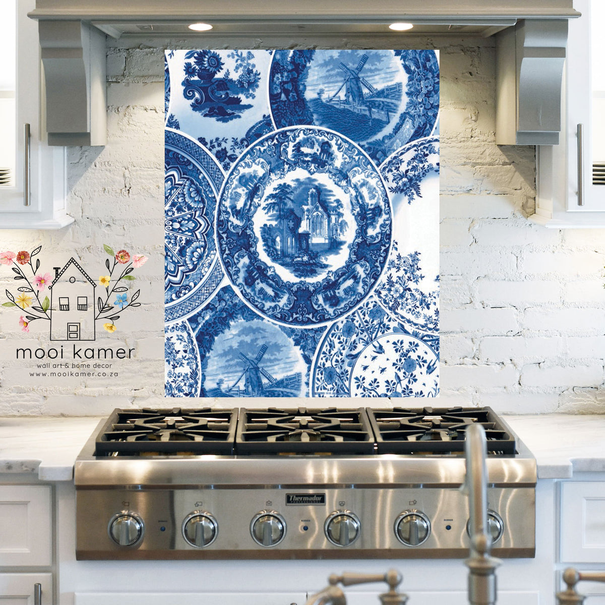 Delft Splash-back | Perspex Only | [Hardware for Mounting not Included ...