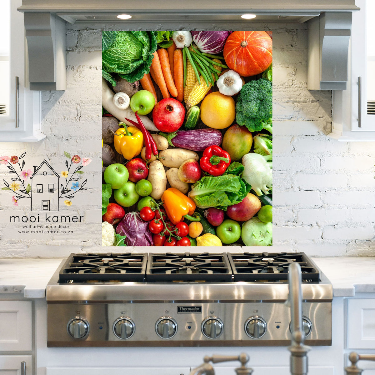Vegetables Splash-back | Perspex Only | [Hardware for Mounting not Inc ...