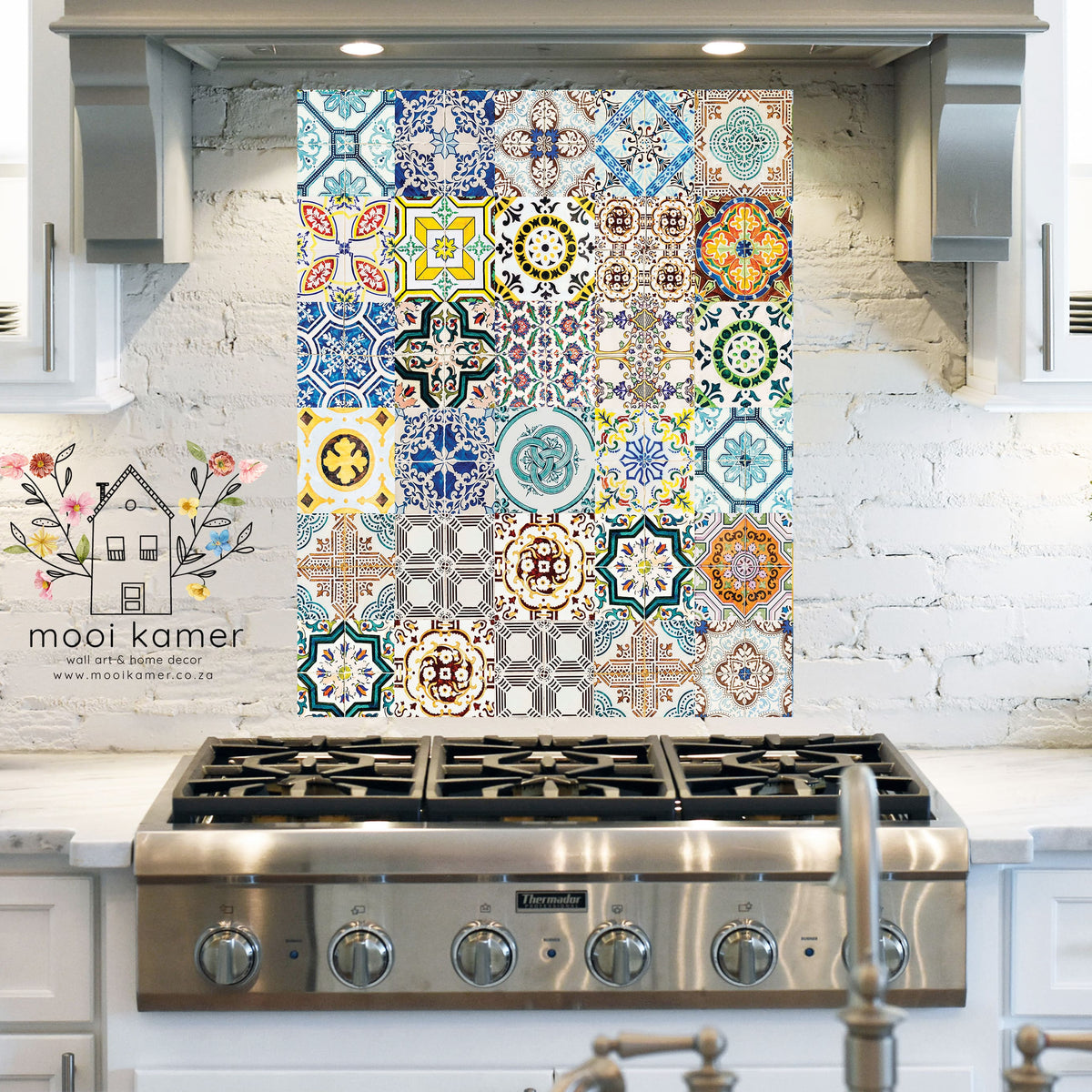 Mosaic Splash-back | Perspex Only | [Hardware for Mounting not Include ...