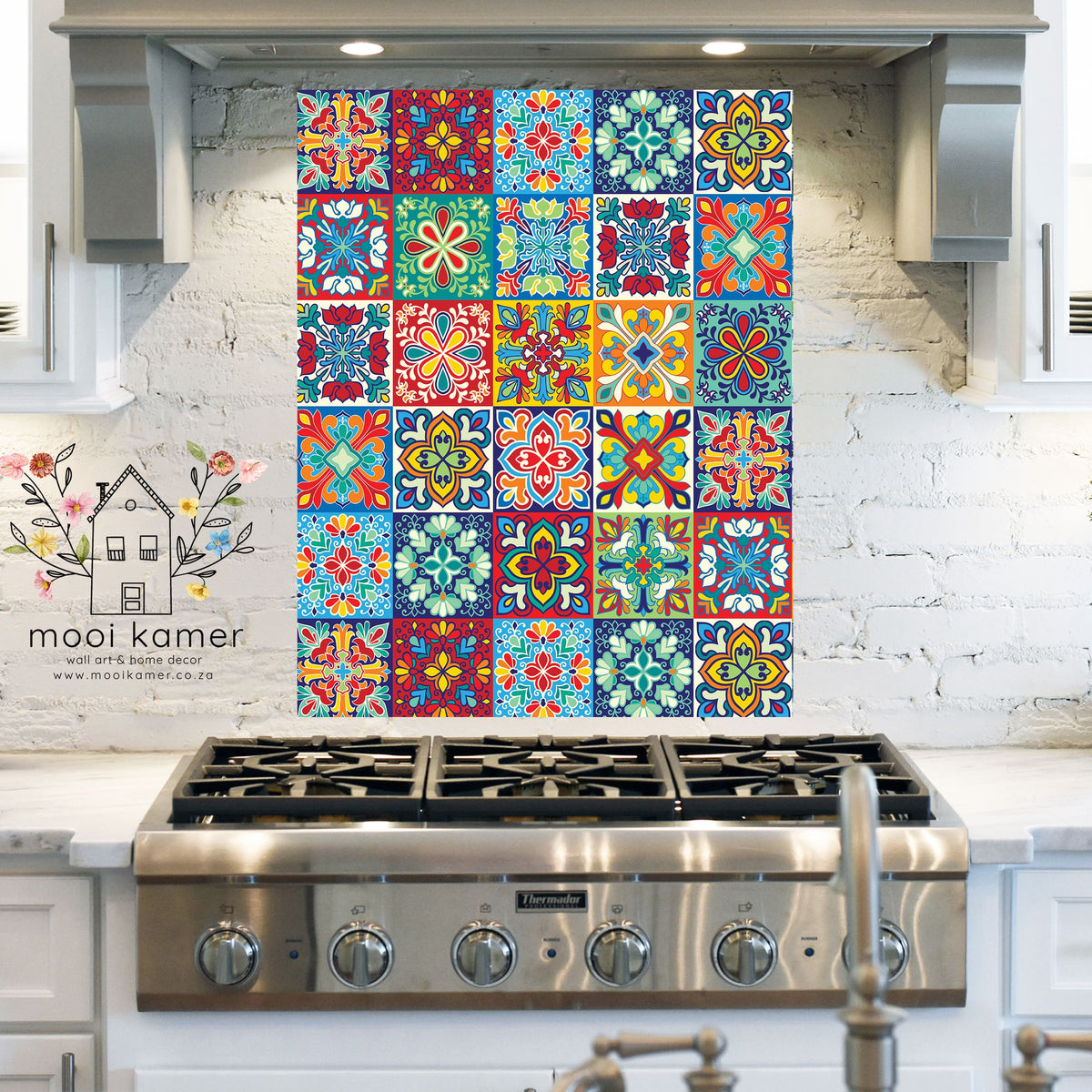 Mosaic Splash-back | Perspex Only | [Hardware for Mounting not Include ...