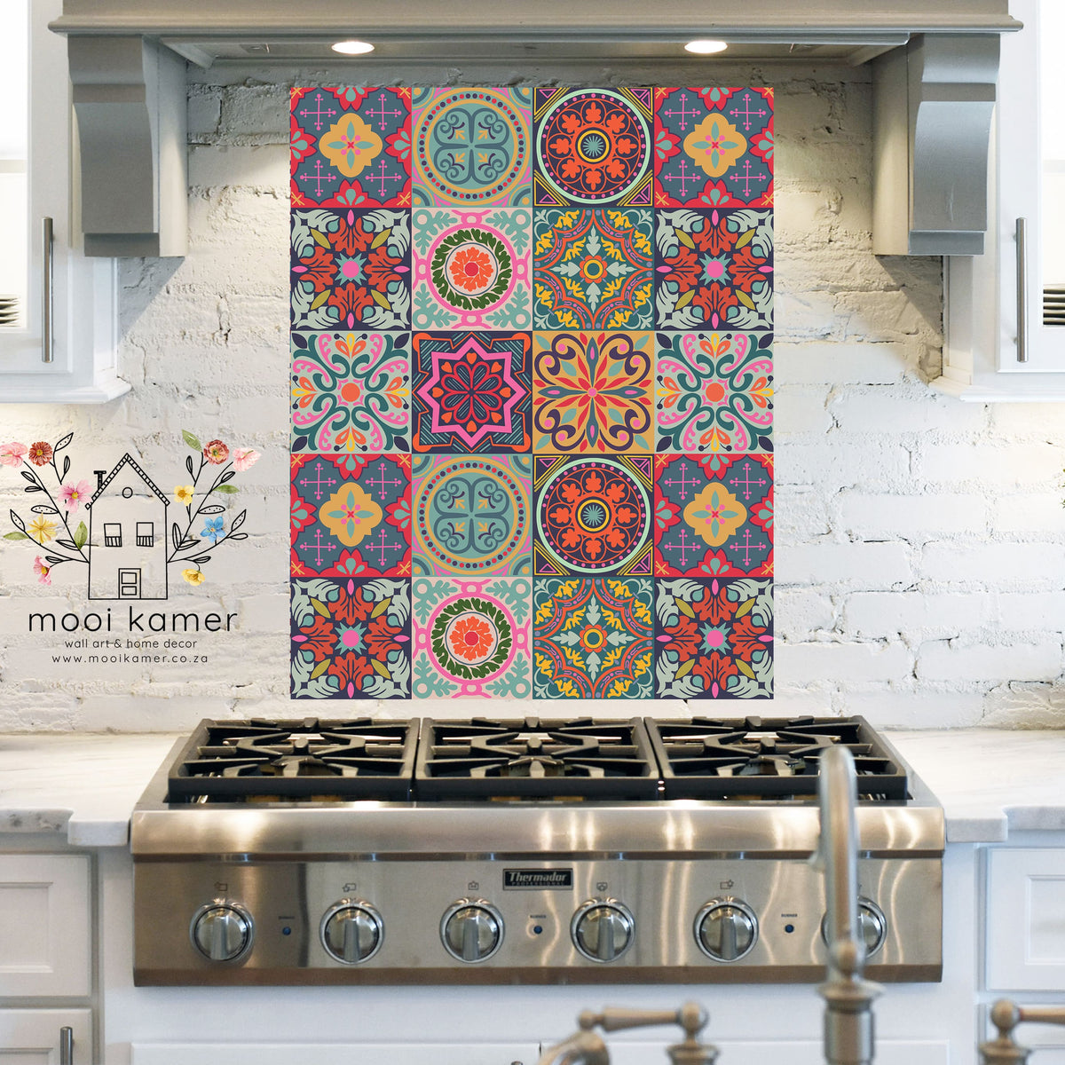 Mosaic Splash-back | Perspex Only | [Hardware for Mounting not Include ...