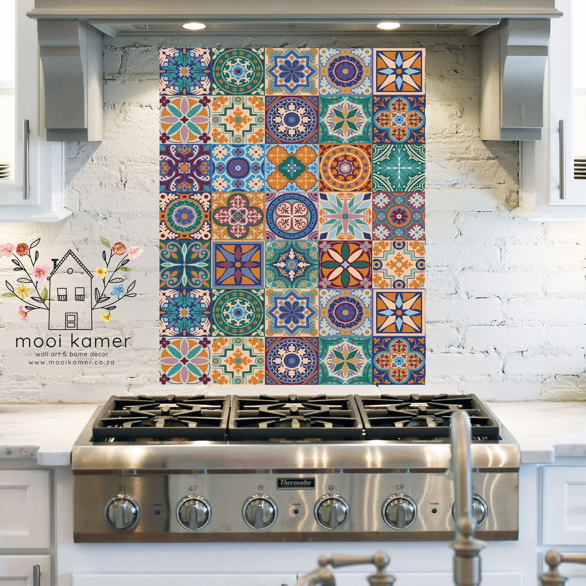 Mosaic Splash-back | Perspex Only | [Hardware for Mounting not Include ...